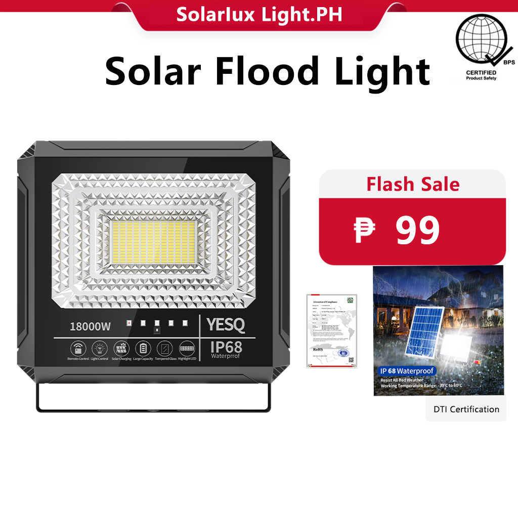 Original SolarIux Light.PH Solar Light Outdoor Waterproof Indoor50000W ...