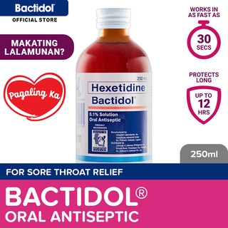 Bactidol Oral Antiseptic Gargle 250ml : for sore throat relief ...