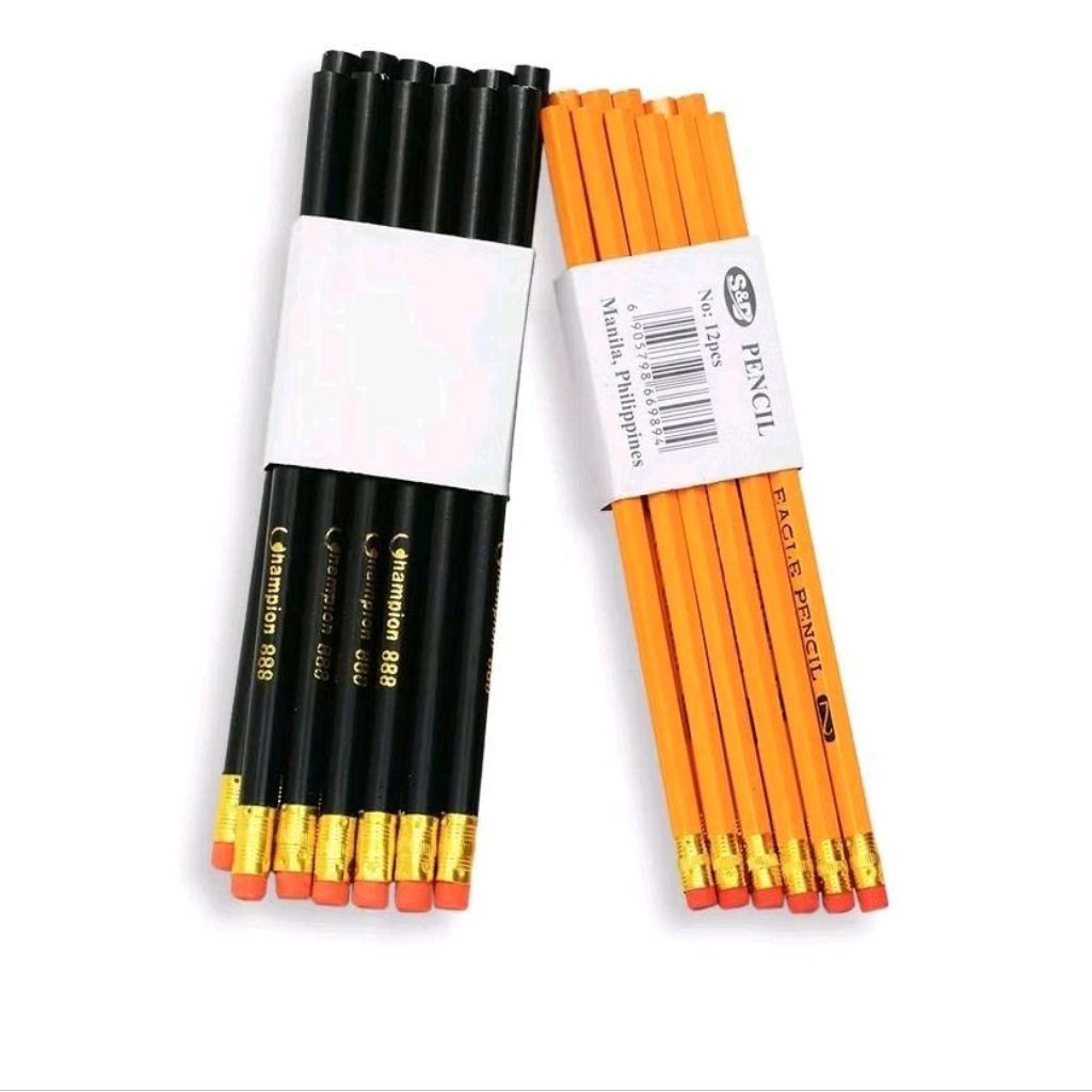 Pencil Lapis 12pcs Yellow Pencil No.2 Jumbo Black Pencils Lapis School ...