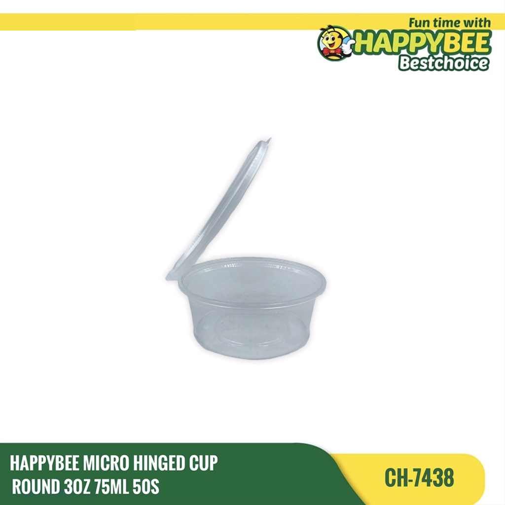 HAPPYBEE MICRO HINGED CUP ROUND 50'S | Shopee Philippines