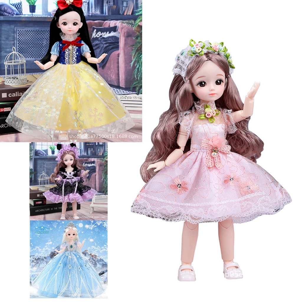 30cm 1/6 BJD Doll 3D Eyes head and 20 Joints body Dolls 30cm Girl Toys ...