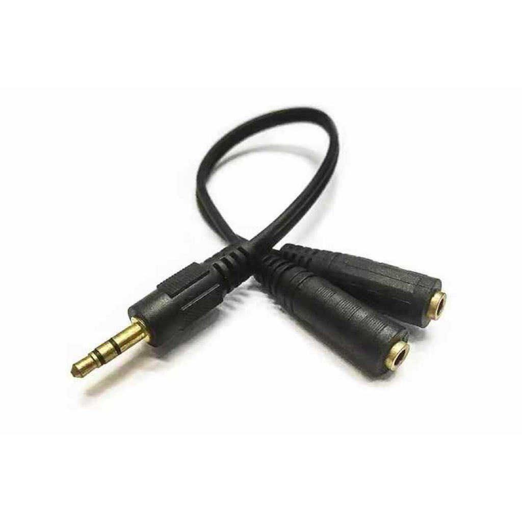 AUX 3.5mm Headset Microphone 2 in 1 Audio Splitter AUX Cable For ...