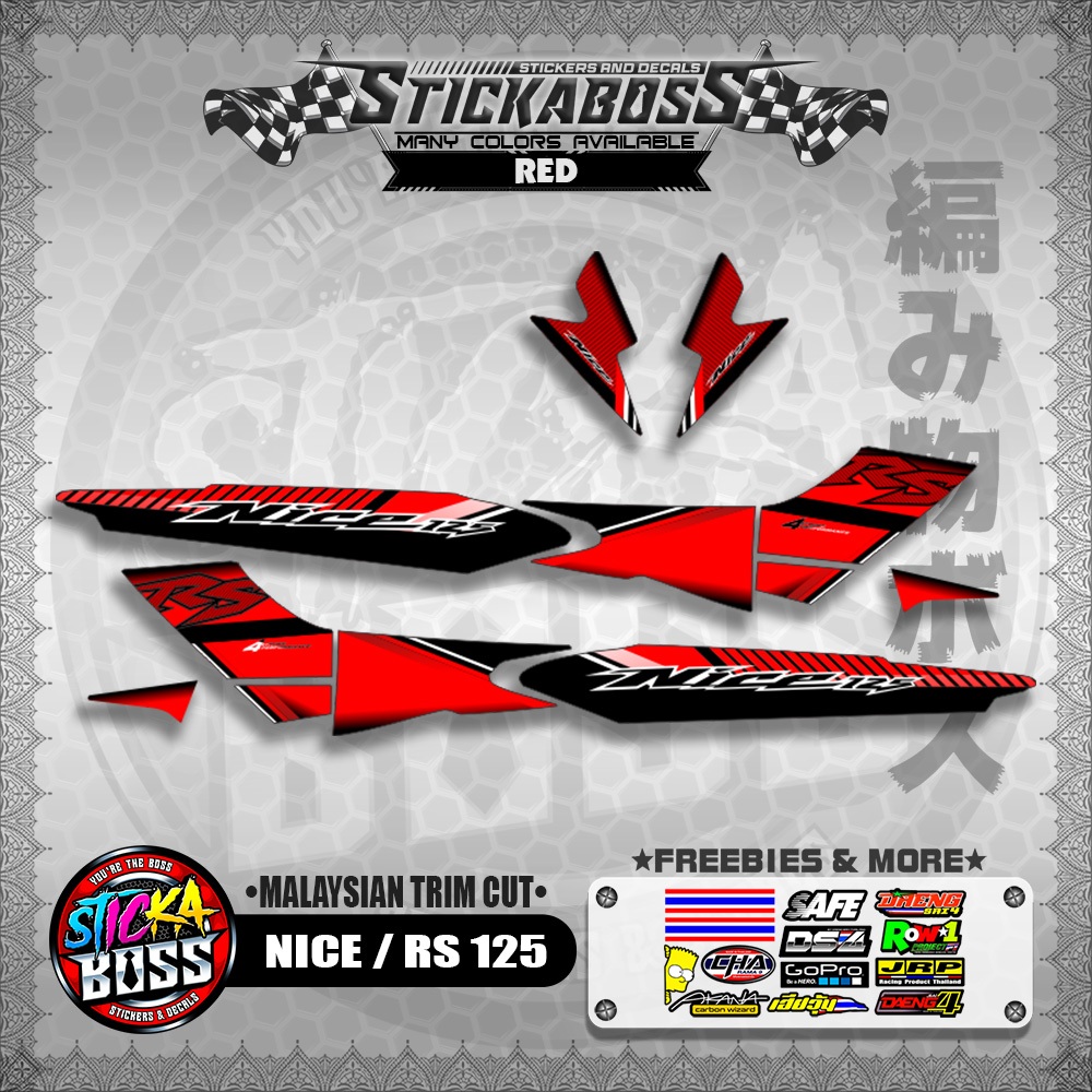 NICE / RS 125 STICKER DECALS ( MALAYSIAN TRIM CUT )【WITH FREEBIES ...