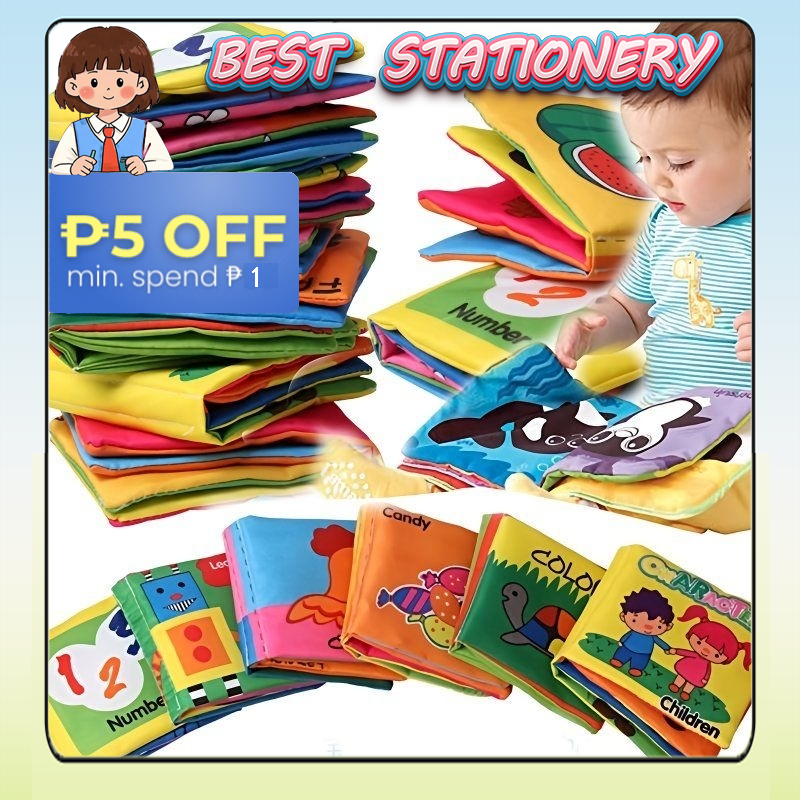 Baby Cloth Book with Sound Cartoon Soft Book Early Education Study ...