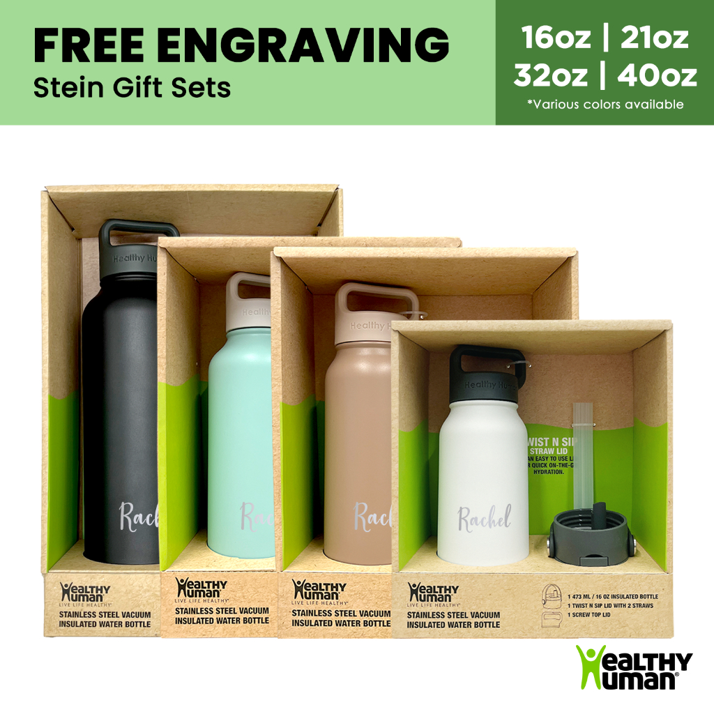 Healthy Human Vacuum Insulated Stainless Steel Bottle - Gift Sets with ...