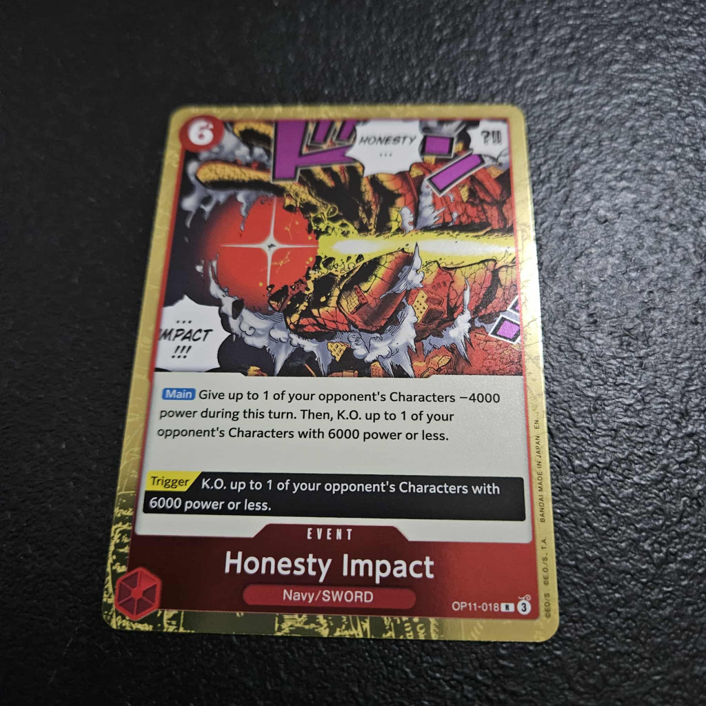 OP11-018 R Honesty Impact Rare Fist of Godspeed (English) | Shopee ...