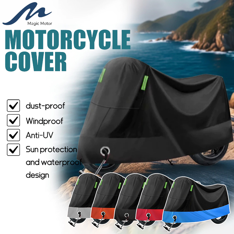 Motorcycle Cover Waterproof 3 Layers Heavy Duty Rain Dust Cover Sun ...