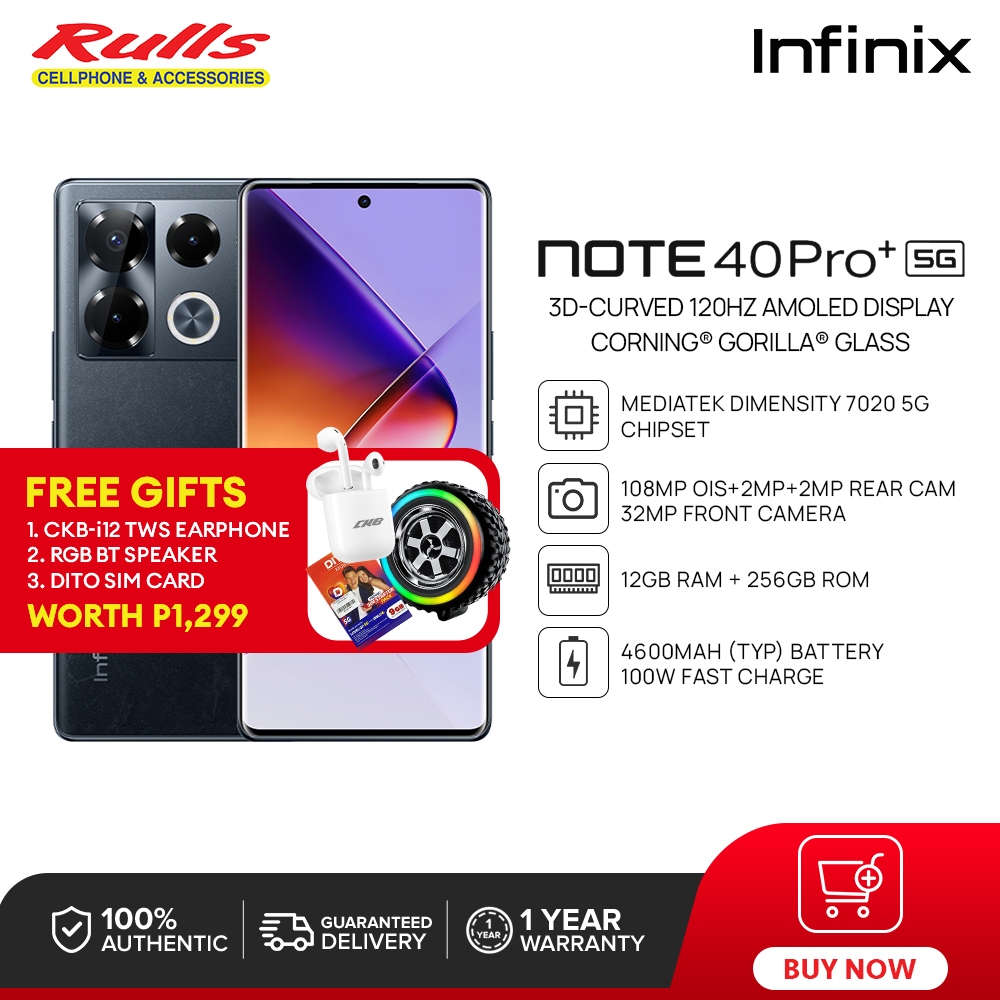 Infinix NOTE 40 Pro+ 5G Smartphone | 12GB+256GB | Dimensity 7020 5G ...