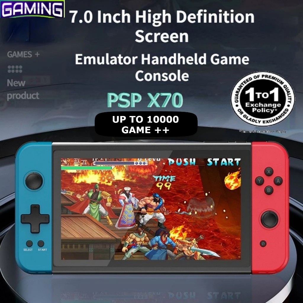 PSP X70 handheld game console 7inch high-definition large-screen dual ...