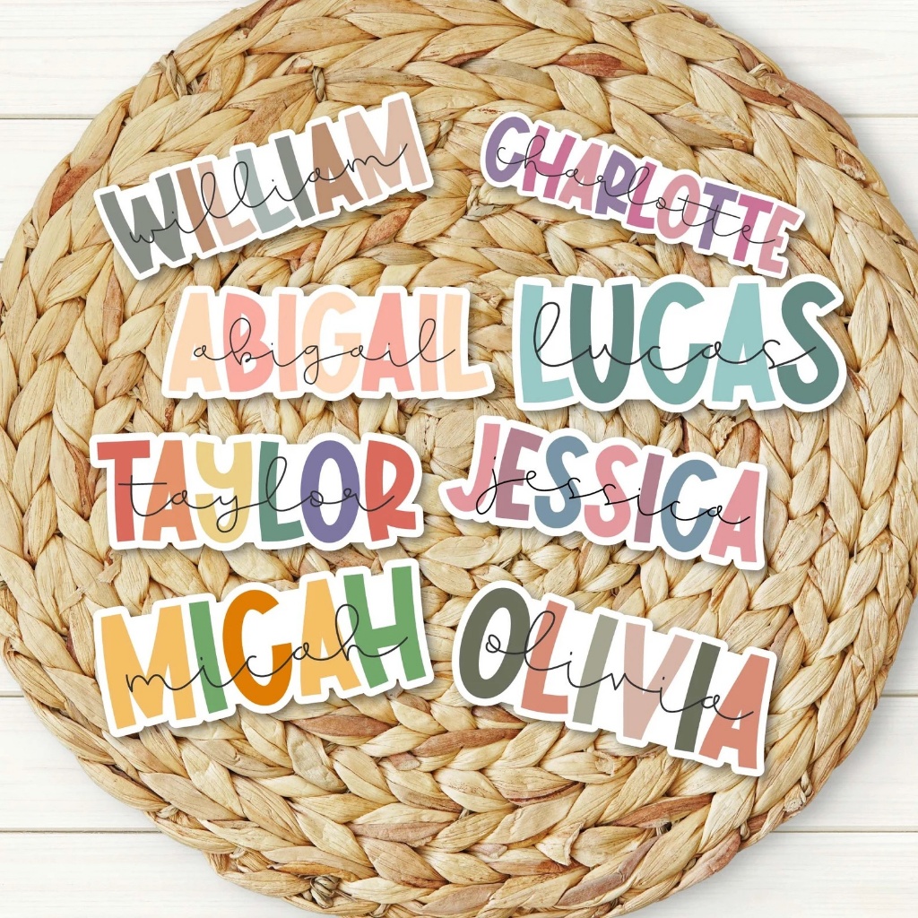 DESIGN#8 CUSTOMIZED NAME STICKER LABEL (PER PIECE) | WATERPROOF HIGH ...