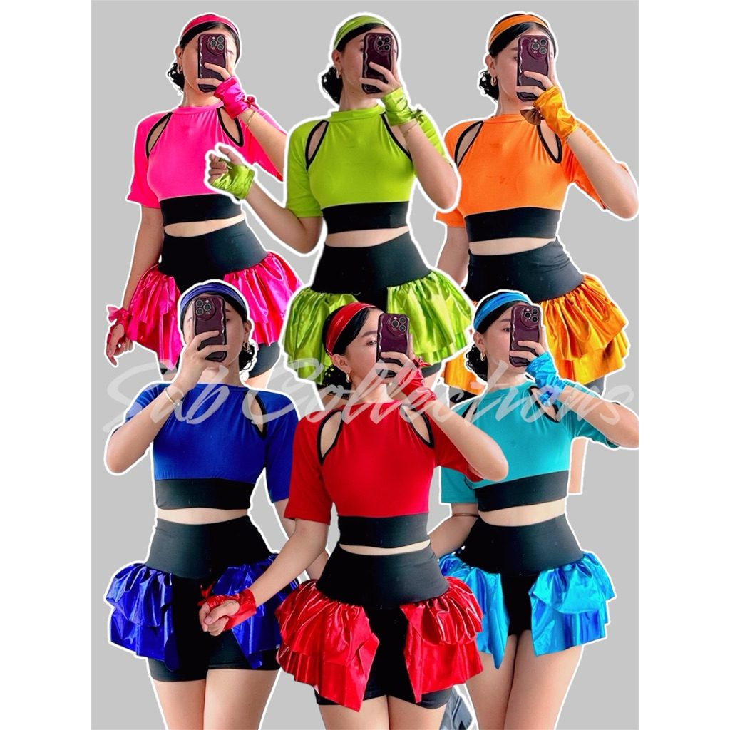 ONHAND 4in1 METALLIC DANCE WORK OUT UNIFORM WITH TUBAND AND ARMBAND ...