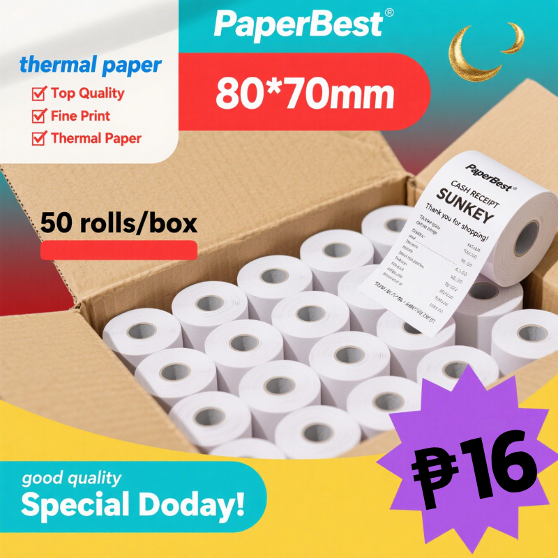 Local ship Good Quality POS Thermal Paper 80x70 (50 rolls) pos thermal ...