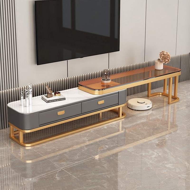 Glass Center Table for Sala Living Room Coffee Table With Drawer Tv ...