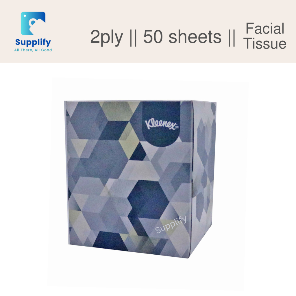 Kleenex Facial Tissue Cube Box (2ply x 50 sheets) | Shopee Philippines