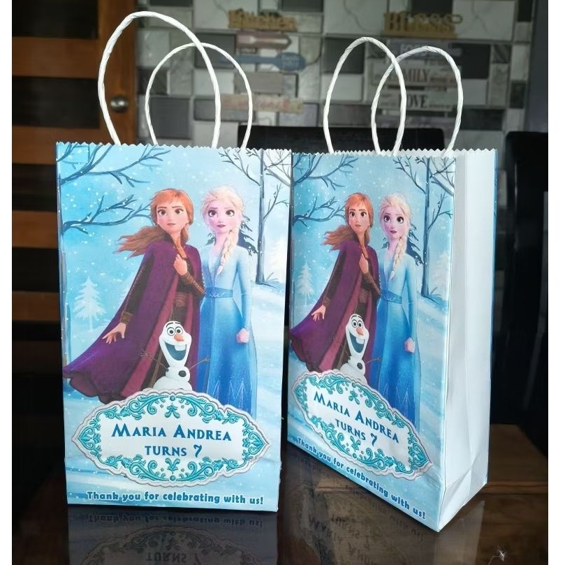 Customize Loot Bags Frozen Elsa Ana theme (10pcs/order) | Shopee ...