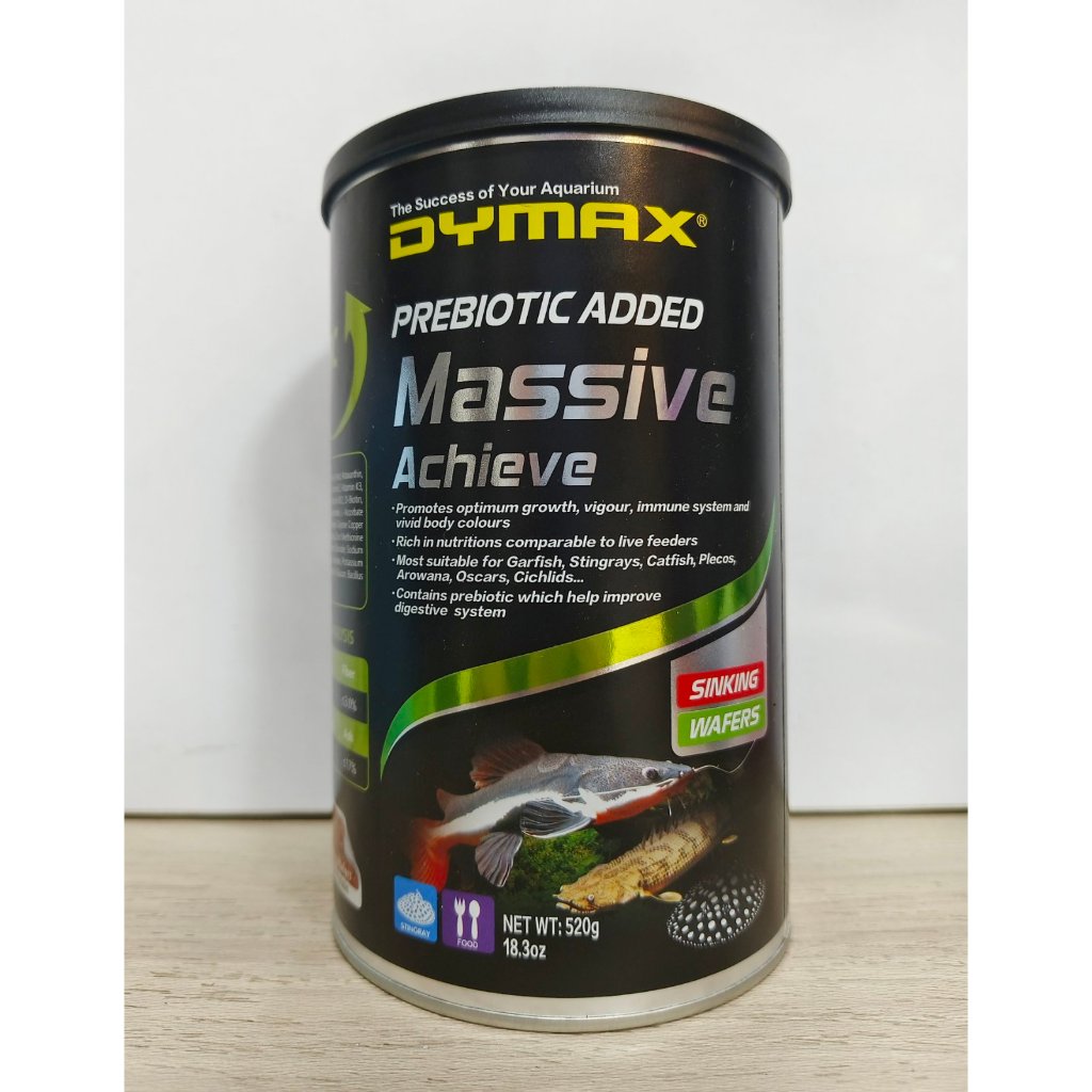 Dymax Massive Achieve Sinking Wafers Fish Food 260g (5.64oz) / 520g (18 ...