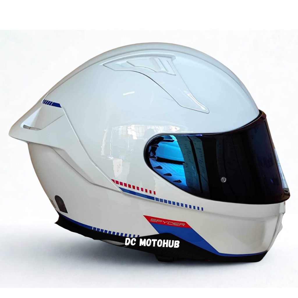 Spyder Fury V2 Dual Visor Full Face Helmet with Free Clear Lens (100% ...