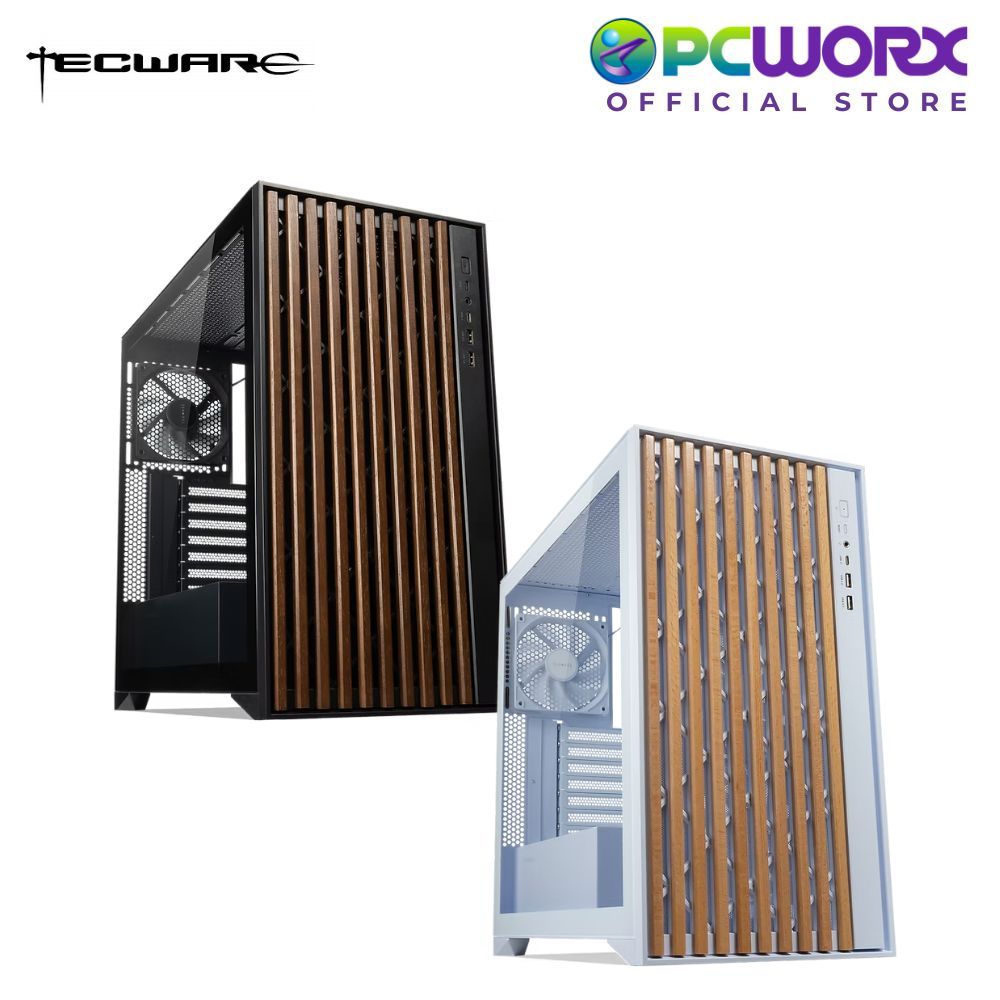 Tecware Timber High Airflow ATX TG Case w/ 4X120mm Fan | Black and ...
