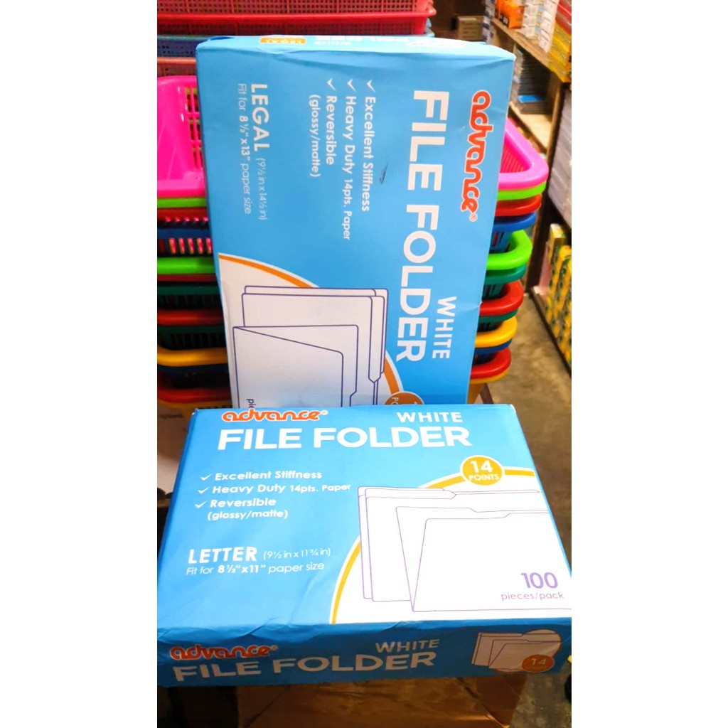 100 PCS. Folder White Ordinary 14 points (in SHORT and LONG) | Shopee ...