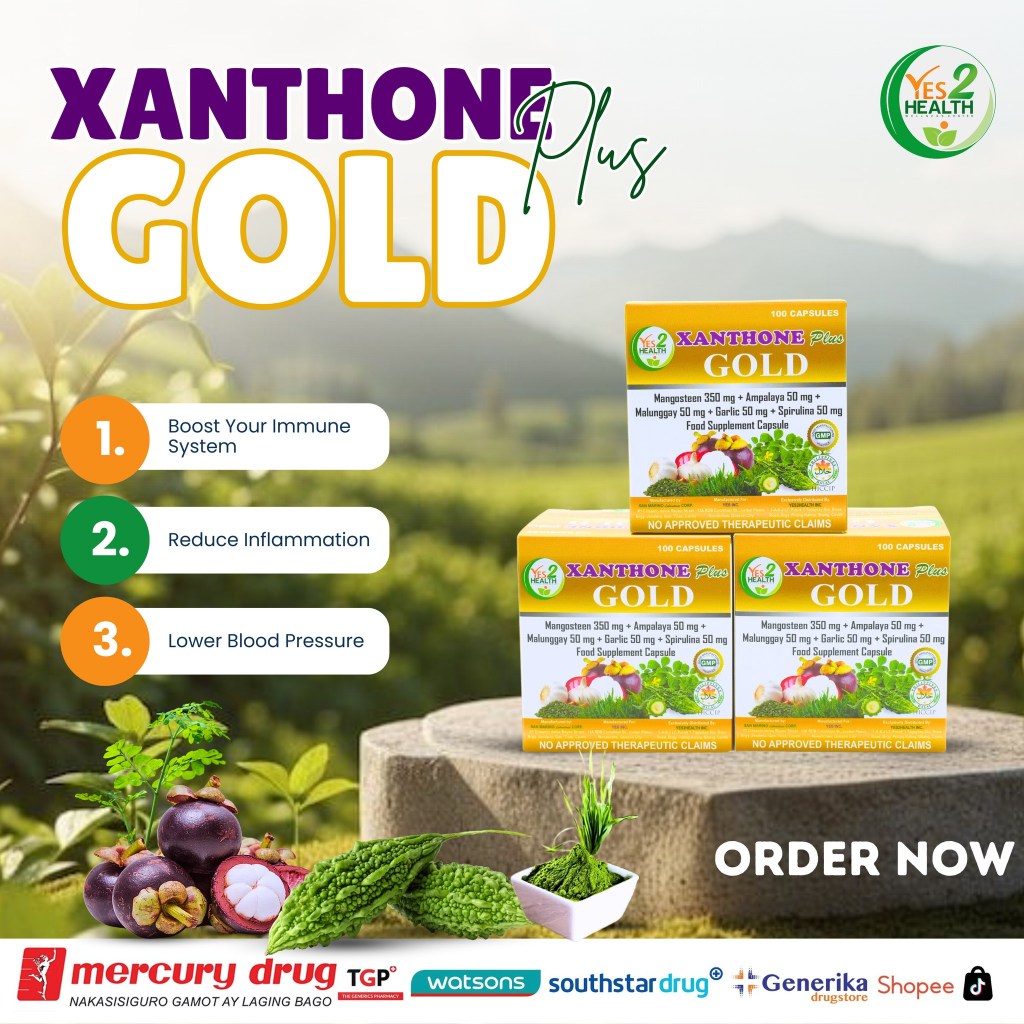 Xanthone Plus Gold Food Supplement Capsule (1 Box: 100 Capsules ...