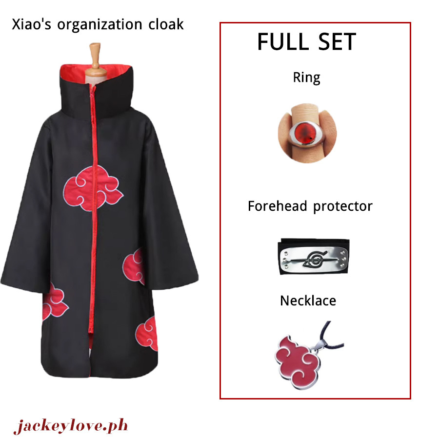 Akatsuki Cloak for Kids Adult Naruto Jacket Men Cosplay Akatsuki Jacket ...