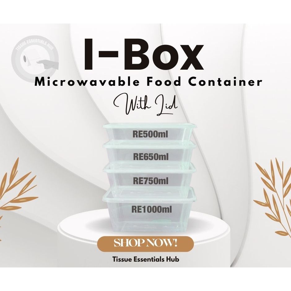 IBOX RE Microwavable Container/Food Storage WITH LID [RE500, RE750 ...