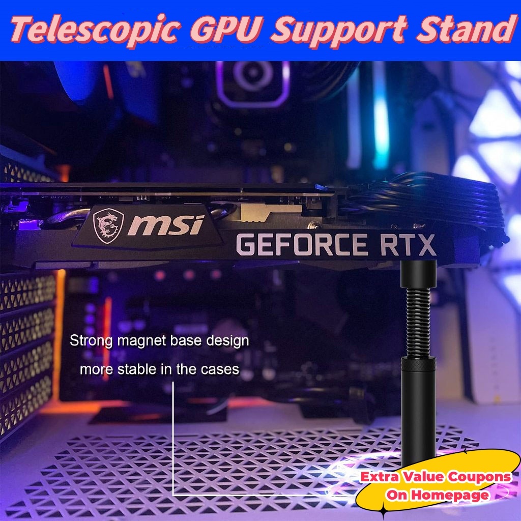 Telescopic GPU Support Stand Aluminum Alloy Anti-Sag Bracket for ...