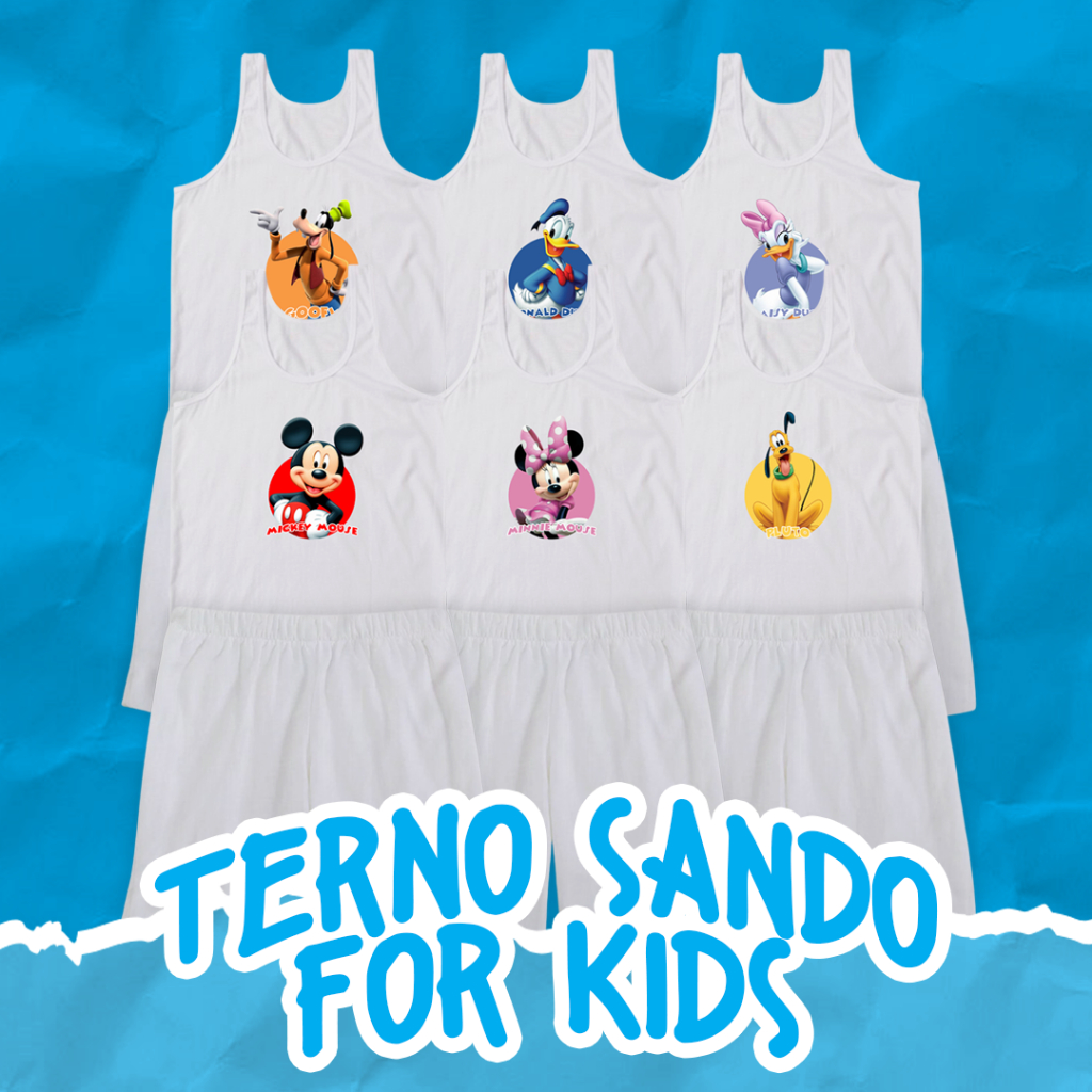 kids wear hub sando terno kids assorted MICKEY MOUSE subli print design terno sando short kids ...