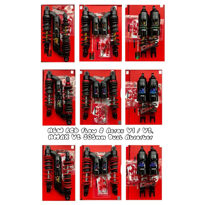 NEW RCB Flow S Aerox V1 / V2, NMAX V2 305mm Dual Absorber | Shopee ...