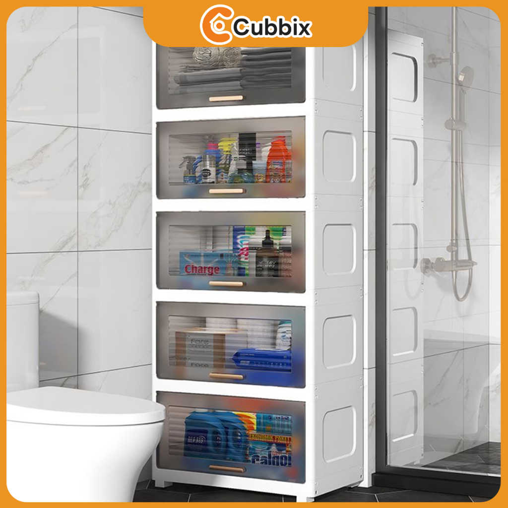 Multipurpose Stackable Plastic Storage Box Storage Cabinet with Flip Top door Durabox | Shopee ...