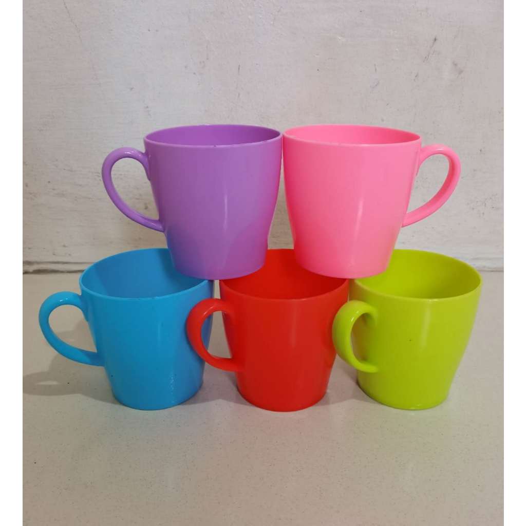 SMILE 12PCS (BASO) Plastic Cups Coffee Mug (W-9CM-8.5CM) #975 | Shopee ...