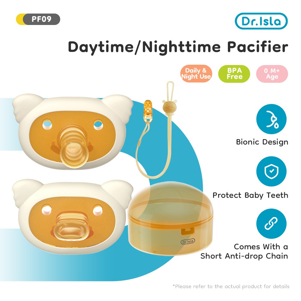 Dr.isla PF09 Baby Silicone Pacifier Set with Storage Box Anti Drop ...