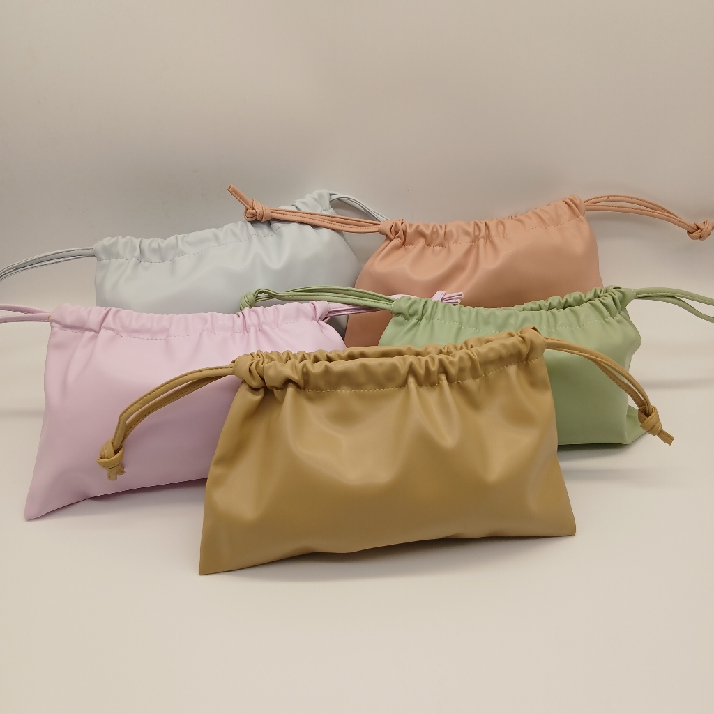 Vegan Leather Dumpling Pouch - Make up bag - Organizer | Shopee Philippines