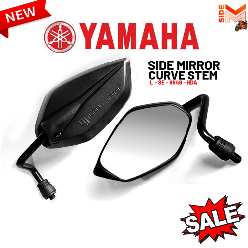 YAMAHA MIO i 125 LEGITMOTO ORIGINAL SIDE MIRROR CURVE BLACK/CHROME STEM ...