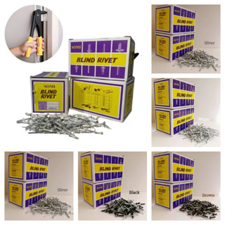PER BOX--Blind Rivets/LOW PRICE Sliver /Brown /White/Black 1/8x1/2 / 5 ...