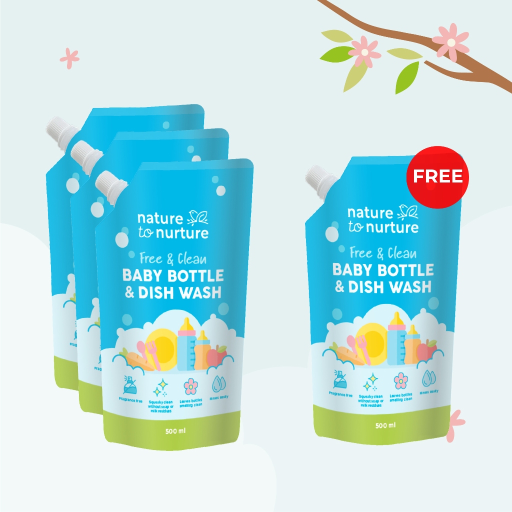 Nature to Nurture Baby Bottle and Dish Wash 500ml | Plant-Based & Safe ...
