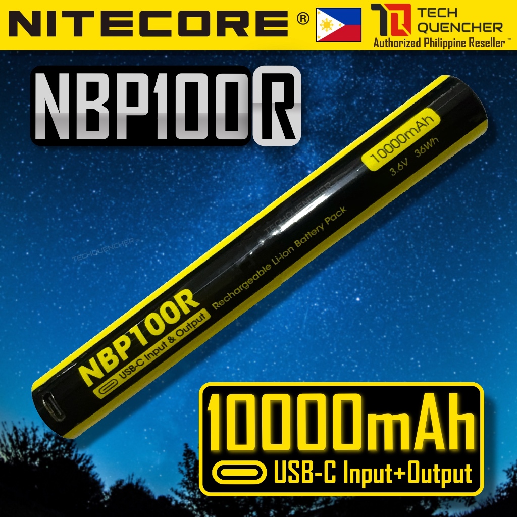 Nitecore NBP100R Battery 10000mAh - 30A - USB-C Rechargeable ...
