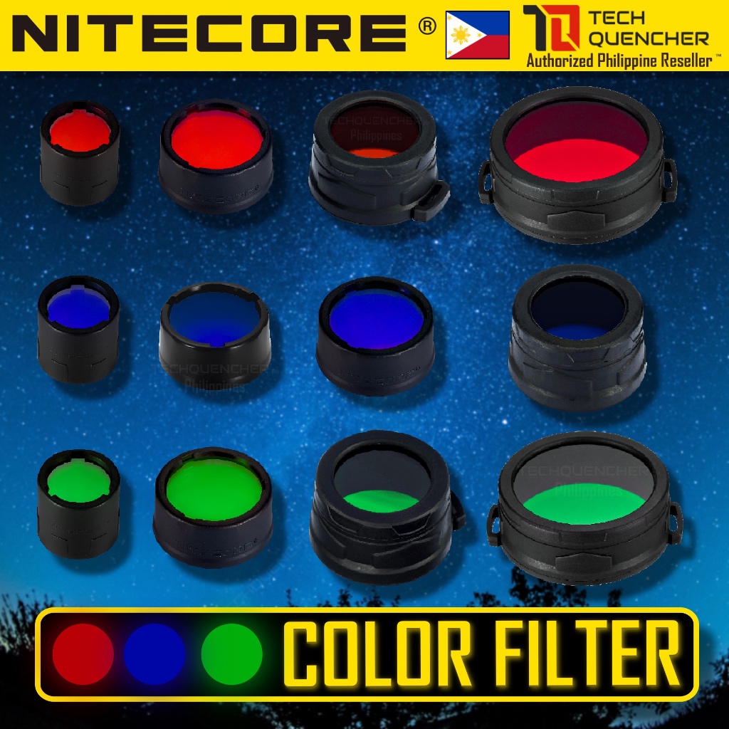 Nitecore Flashlight Filter - NFR - NFB - NFG - NFD - Diffuser - Red ...