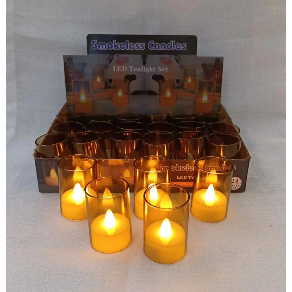 (Battery Operated) 4cm*6cm LED Candle Fairy Light Tea Lamp #DDX24 with ...