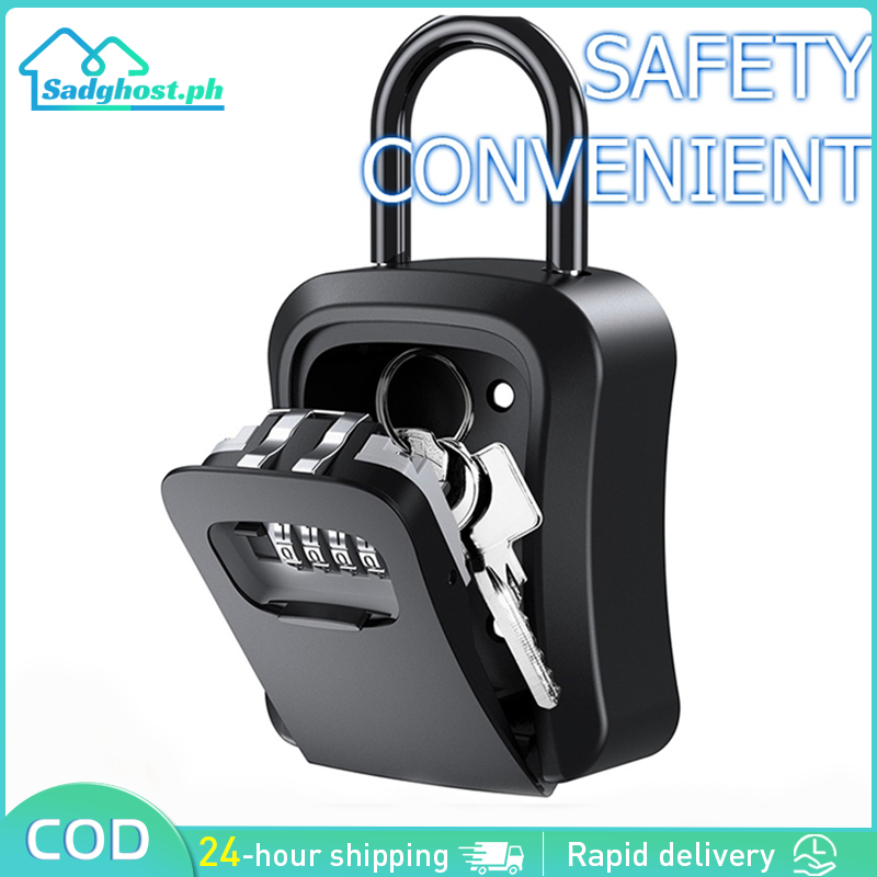 JYP 4-Digit Combination Lock Box for Keys with Removable Shackle ...