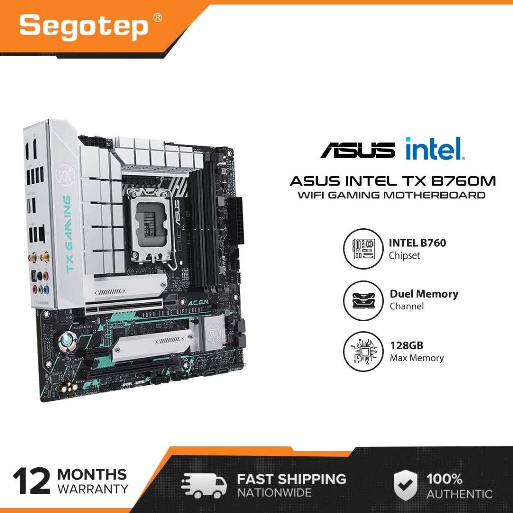 ASUS Intel TX Gaming B760M Wi-Fi DDR4 Motherboard (Socket LGA1700 ...