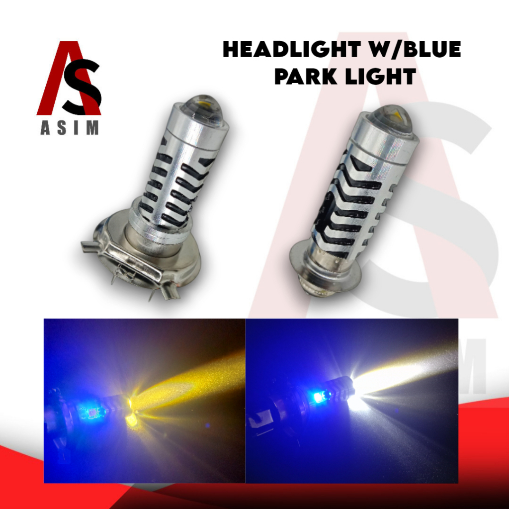 ASIM MOTORCYCLE H4 T19 HEADLIGHT BULB WITH BLUE PARK LIGHT | Shopee Philippines