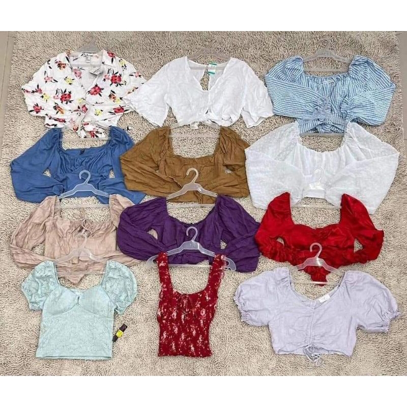 Bundle 4 mixed crop tops(5kl) | Shopee Philippines