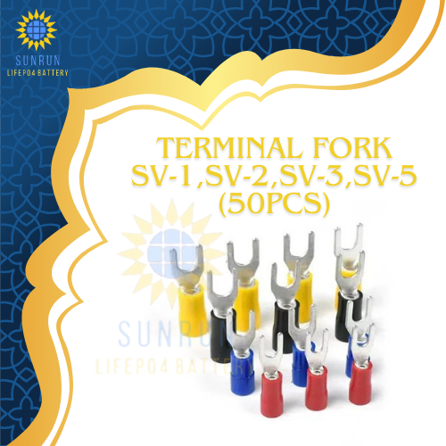 Cold Pressure Terminal Fork Pre - Insulated Terminal SV-1,SV-2,SV-3,SV ...