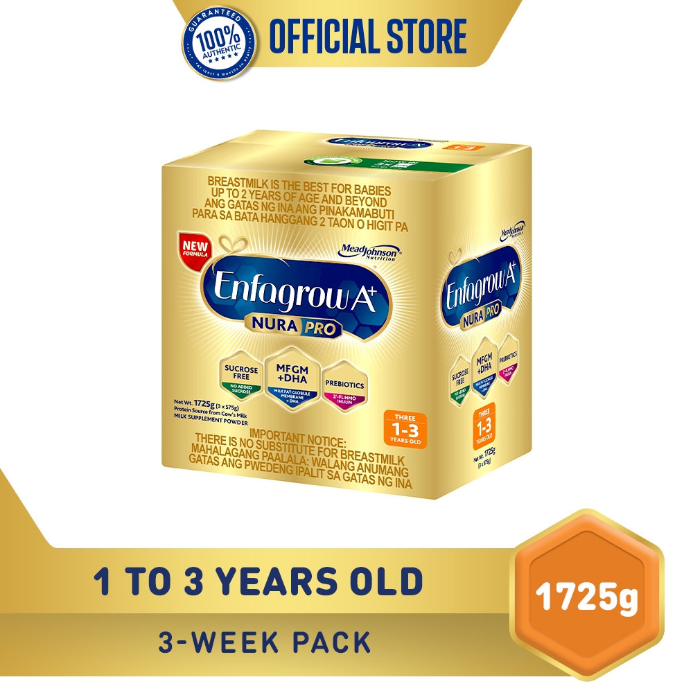 Enfagrow A+ Three Nurapro Milk Supplement Powder for Children 1-3 Years ...