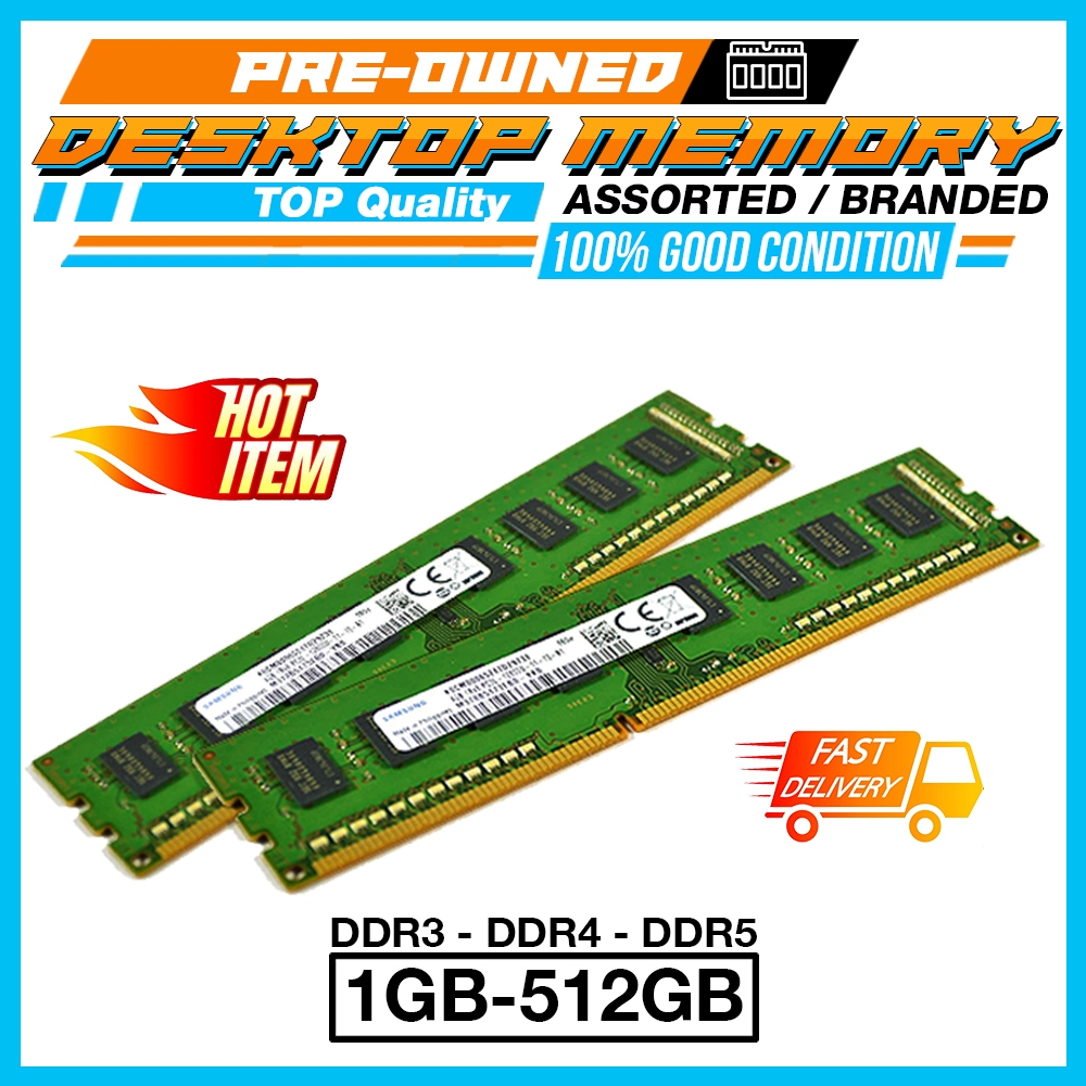 Desktop RAM / 1GB-512GB / DDR3 DDR4 DDR5 - TOP QUALITY MEMORY | Shopee ...