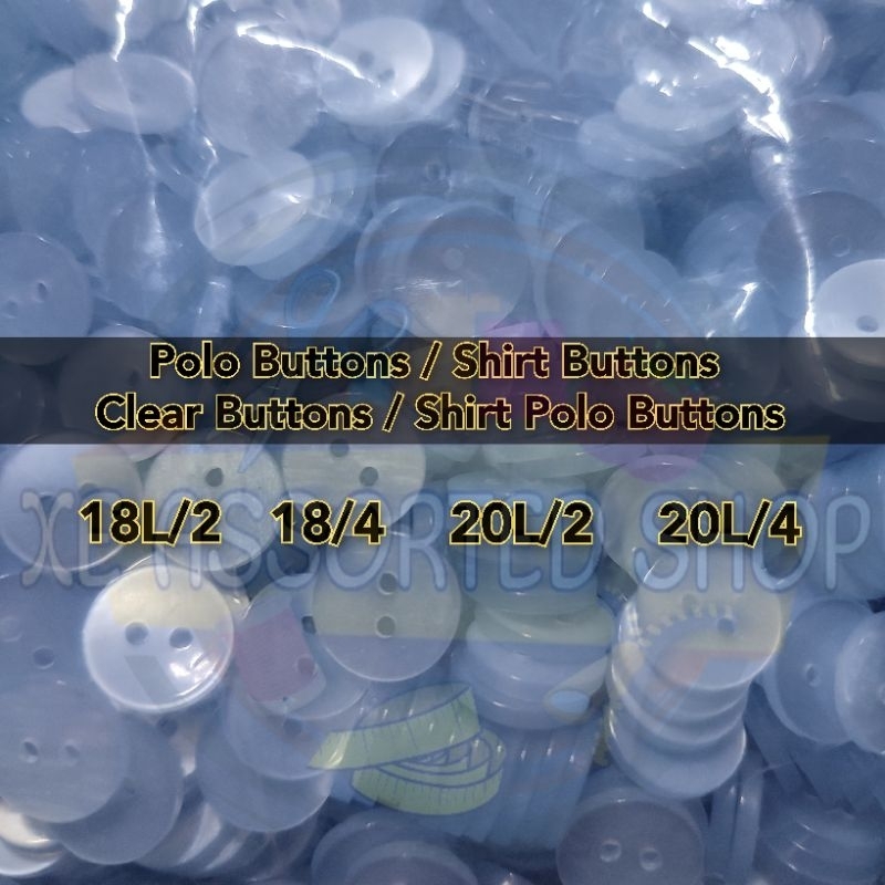 Polo Buttons / Shirt Buttons / Clear Buttons / Shirt Polo Buttons ...
