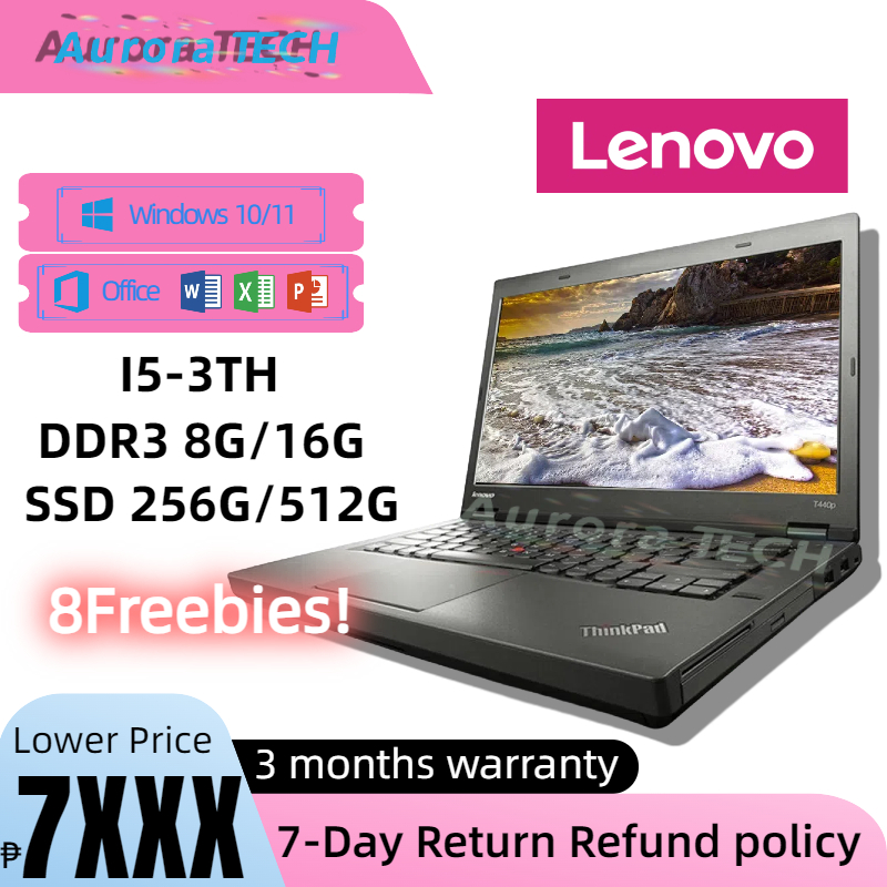 Used 14 inch Lenovo ThinkPad T440P optical drive Core i5 4th CPU 256G 512G SSD Graphic Design ...