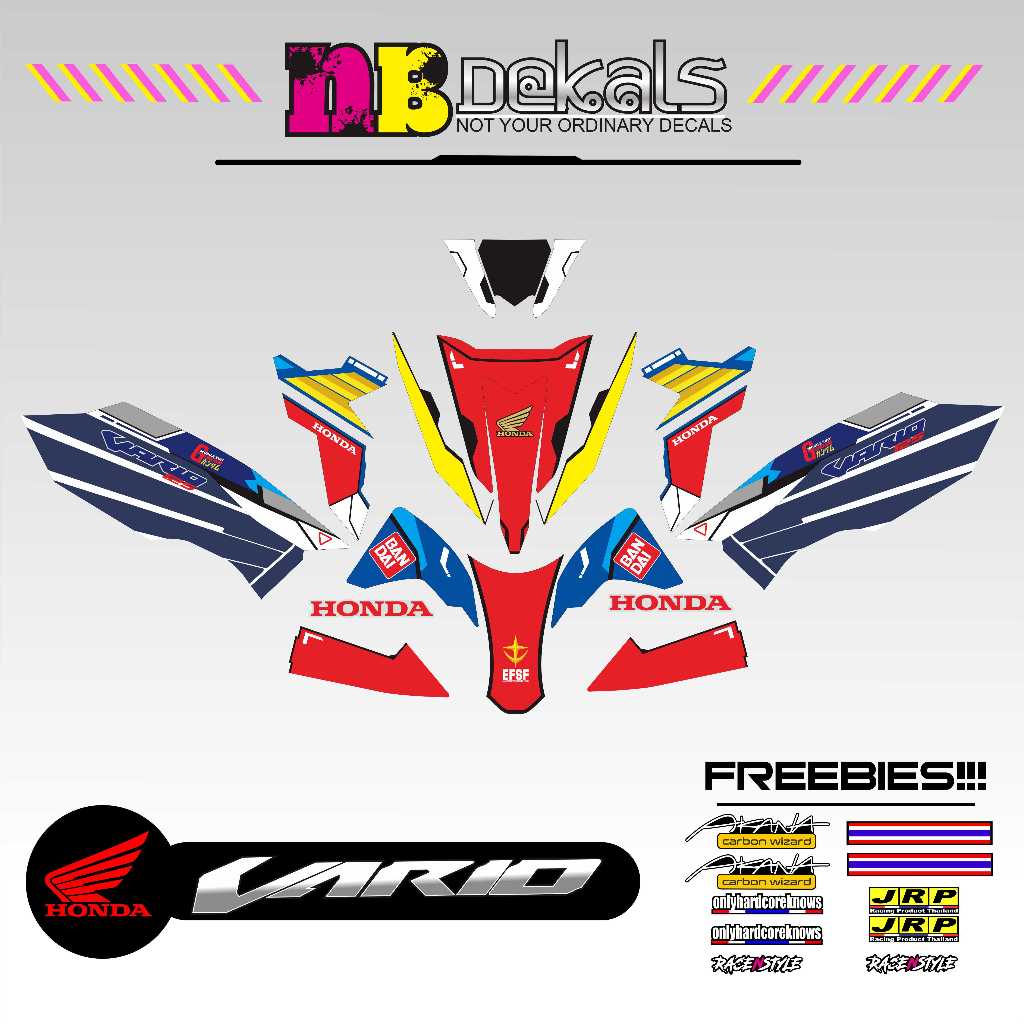 VARIO V3 GUNDAM DESIGN DECALS | Shopee Philippines