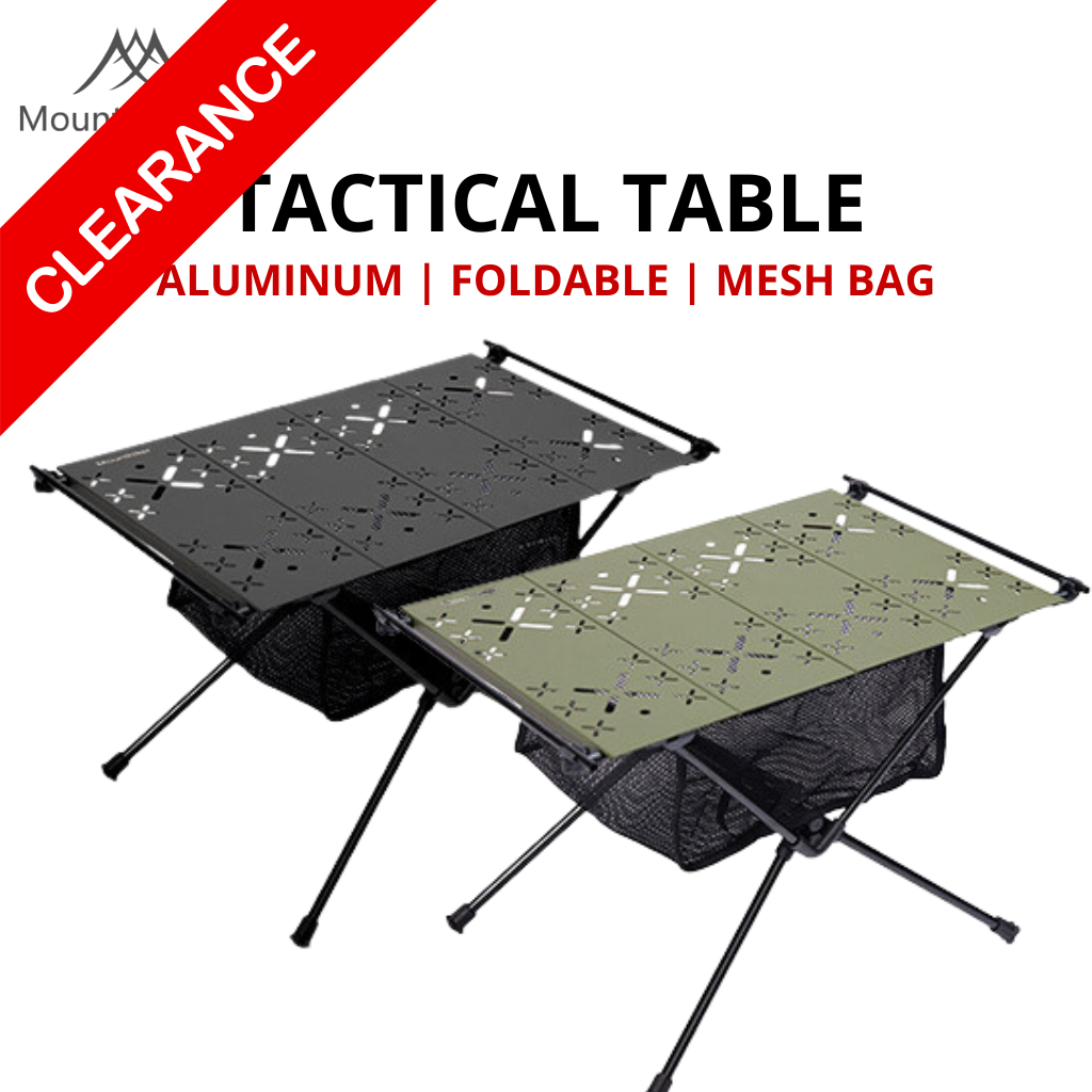 MOUNTAINHIKER Lightweight Tactical Table | with Mesh Bag and Hooks ...